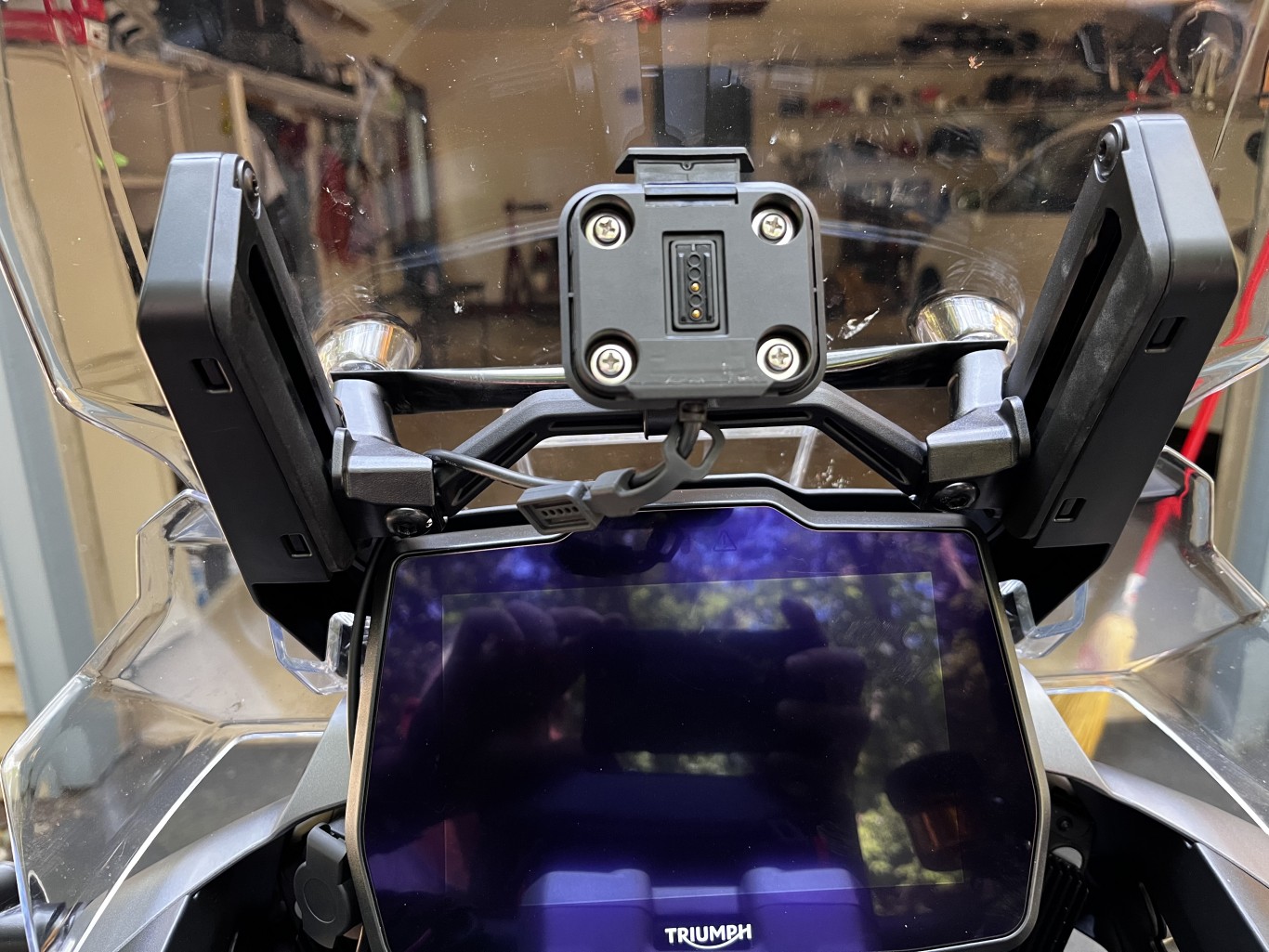 My above TFT Display Garmin Zumo XT mounting solution - Tiger 1200 ...